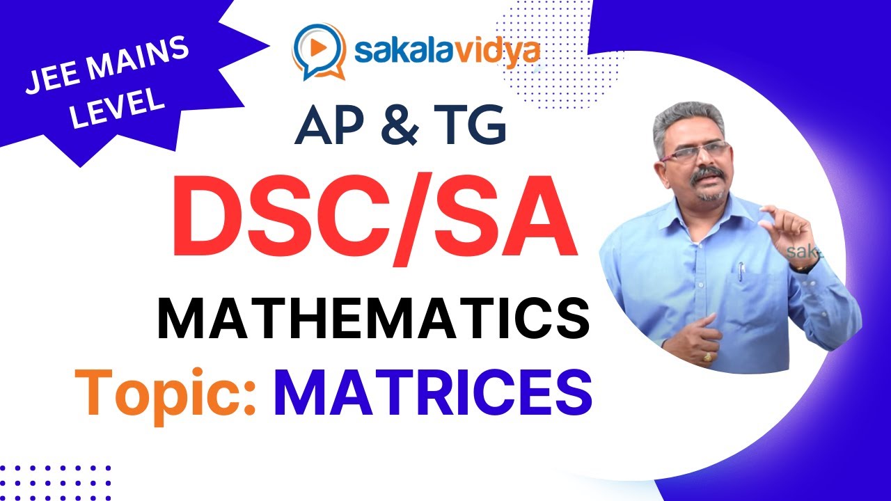 MATRICES _03 ||AP/TG DSC2024||BIT SAT/JEE/EAPCET &other competitive engineering entrance exams ...