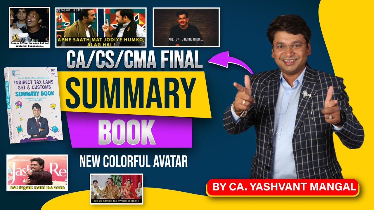 CA / CS / CMA FINAL || Summary Book || New Colorful Avatar || Nov. 24 ...