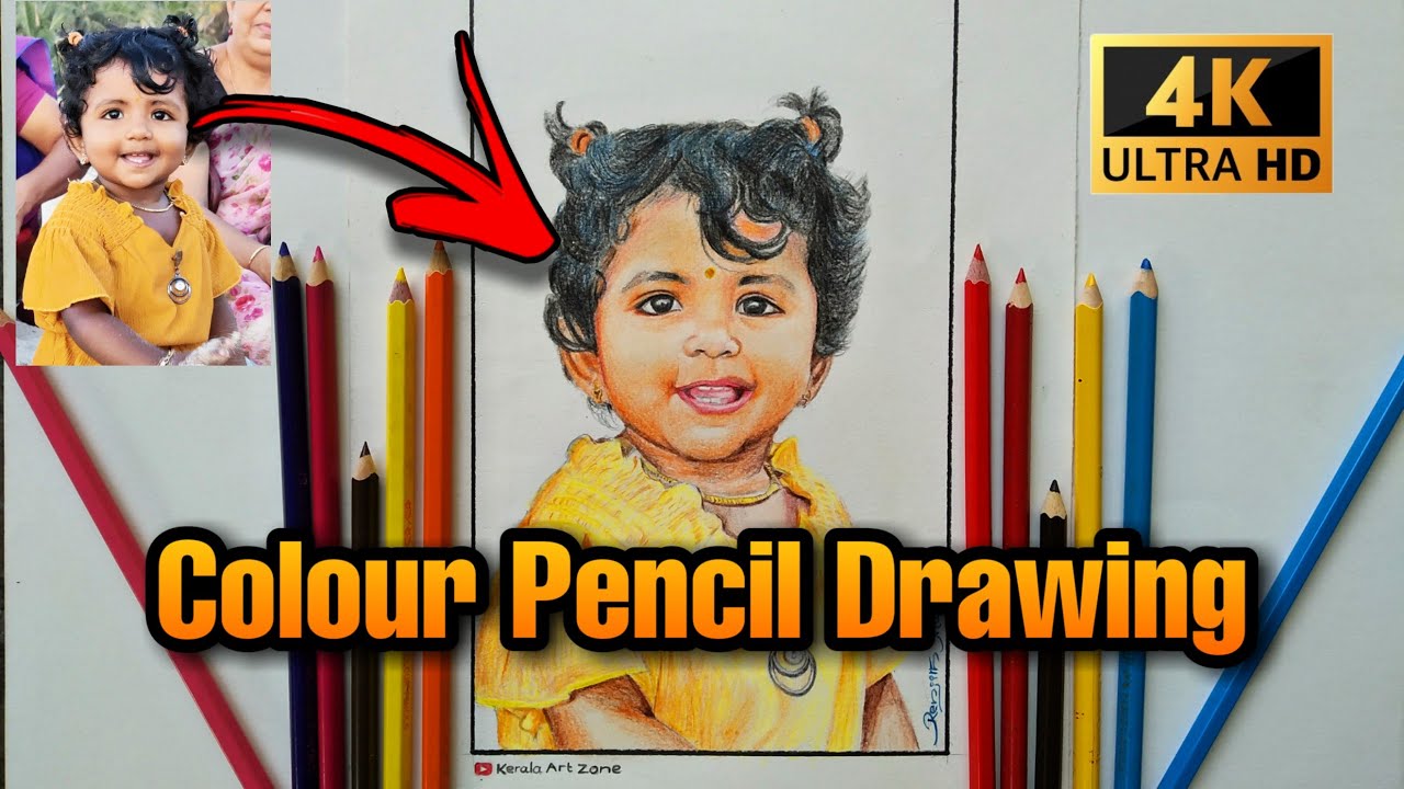 Baby Anvika / Colour Pencil Drawing - YouTube