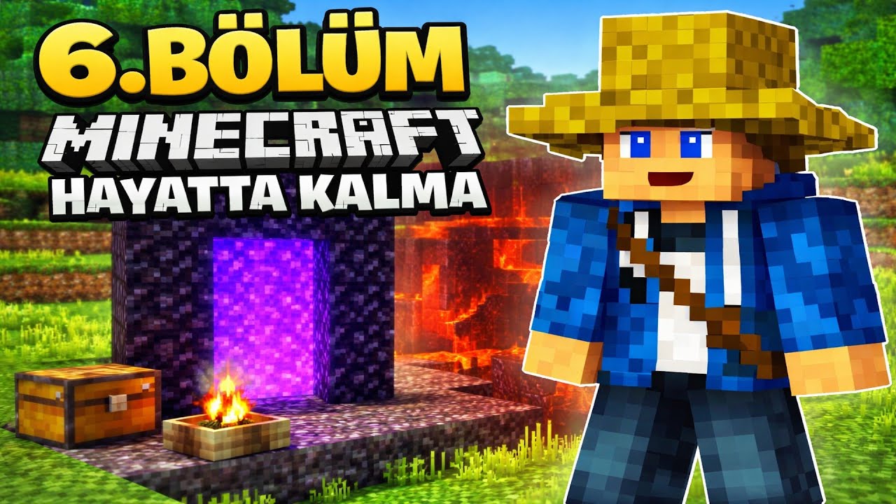 Minecraft 6. Bölüm | Nether Macerası | Ender Pearl Ticareti - YouTube