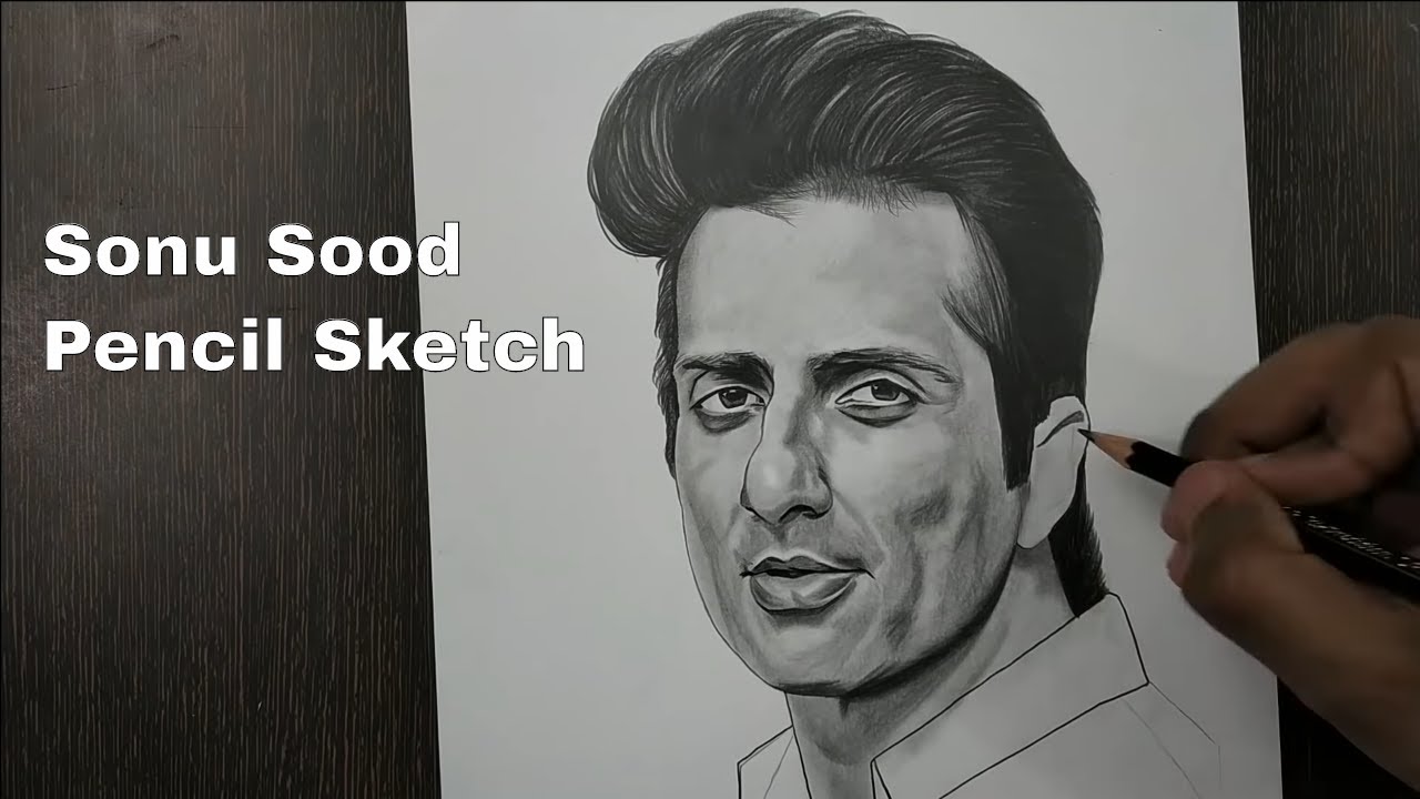 Sonu Sood Realistic Pencil Sketch || Tribute to the great man - YouTube