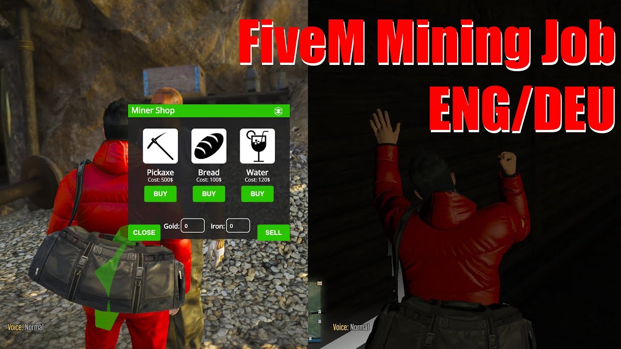FiveM Mining Job ENG/DEU - YouTube