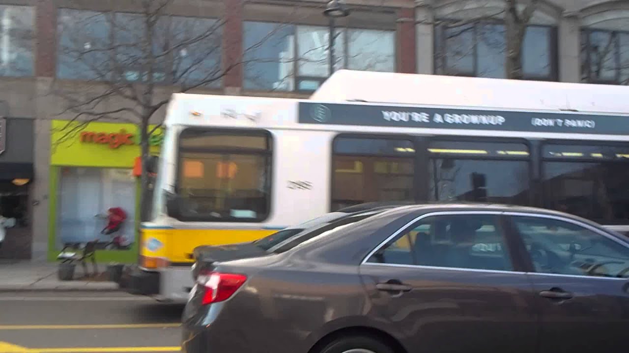 MBTA 66 bus passing by - YouTube
