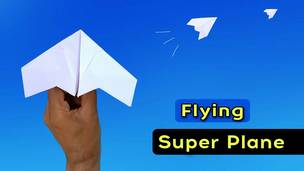 boomerang flying plane, paper super plane, how to make paper airplane ...