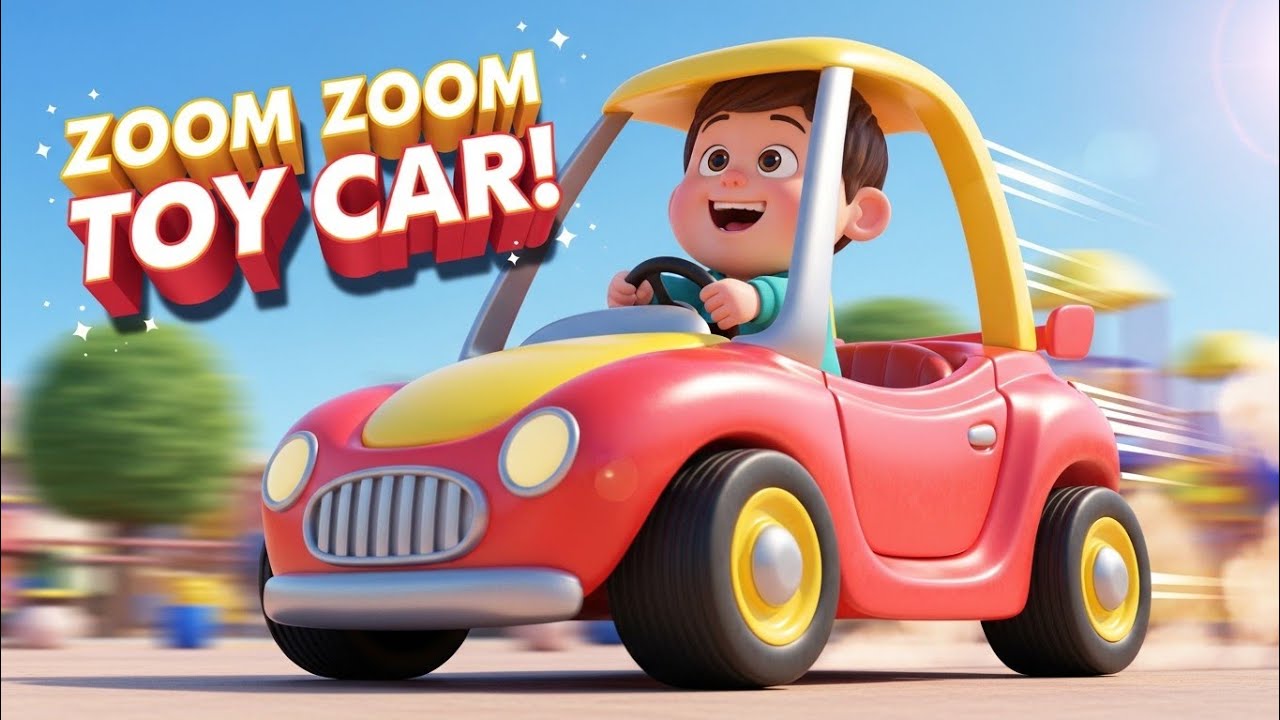 Zoom Zoom Toy Car 🚗🎵 | Fun 3D Animated Cartoon Nursery Rhyme for Kids ...