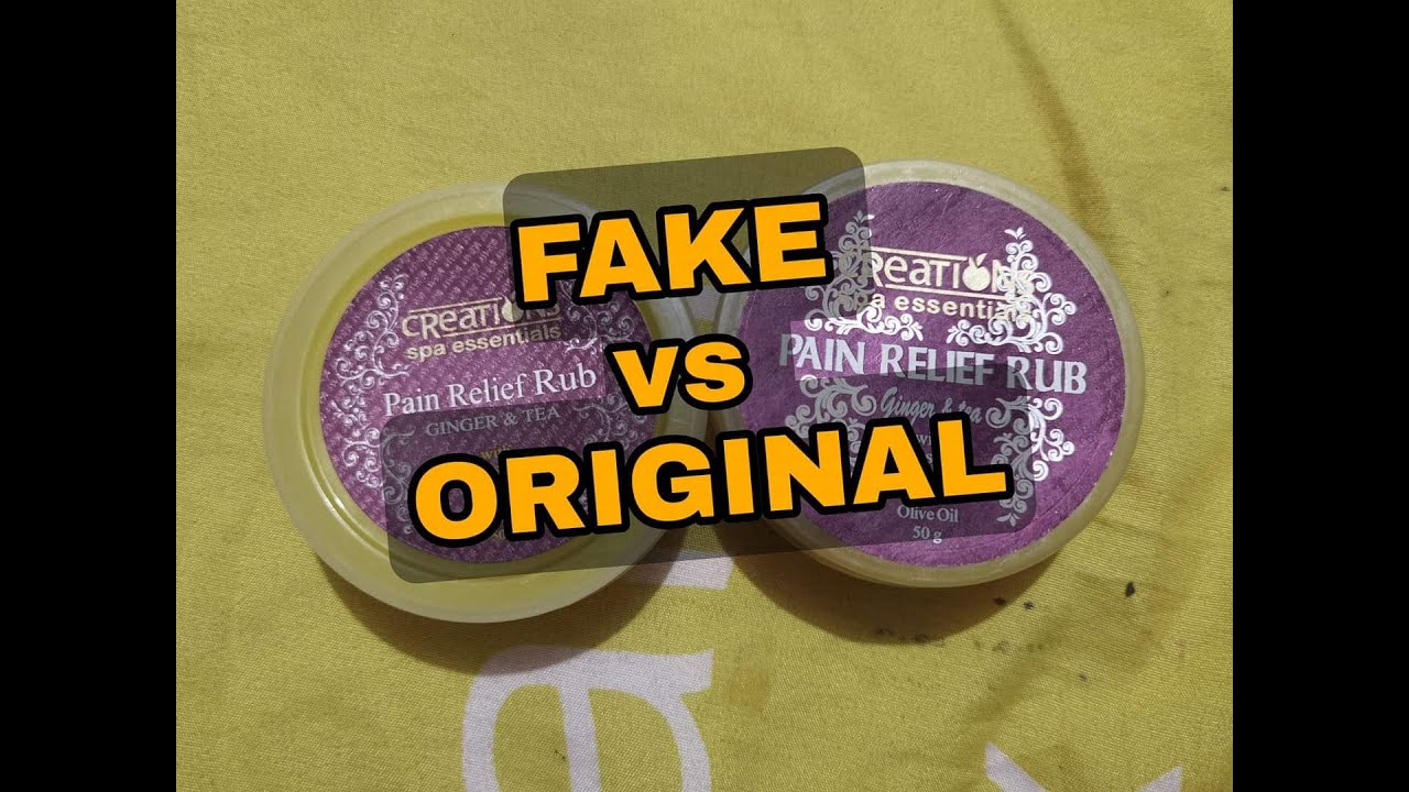 FAKE VS ORIGINAL CREATION SPA ESSENTIALS OLIVE ORGANIC PAIN RELIEF RUB ...