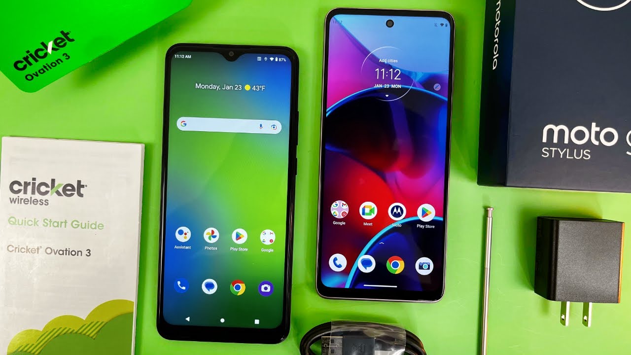 Cricket Ovation 3 vs Motorola Moto G Stylus 2022 - YouTube