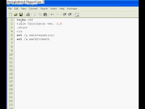 How to Create a Batch File Calculator - YouTube