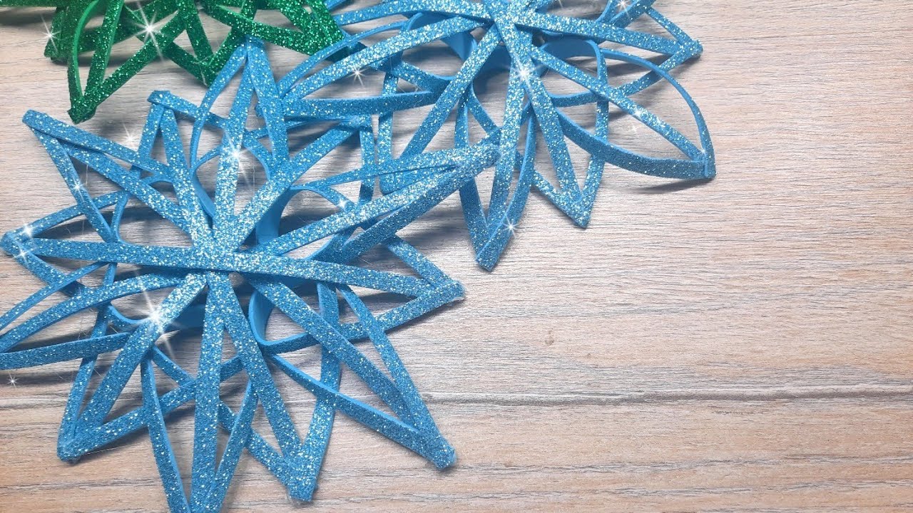 3d star | Glitter foam sheet craft ideas - YouTube
