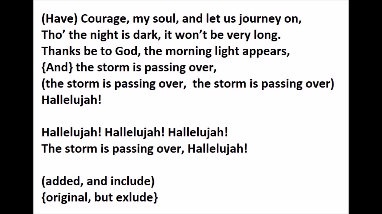 The Storm is Passing Over - Choir Vocal Parts - Alto - YouTube