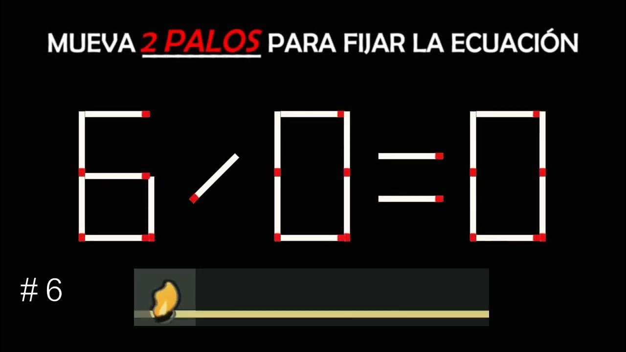 Rompecabezas de cerillas- | ¿Puedes arreglar la ecuación?|Rompecabezas con cerillas con ...