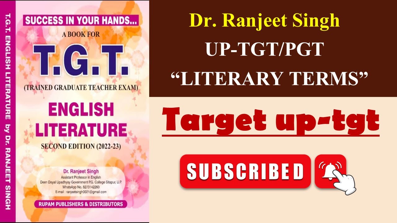 literary terms part 2 Ranjeet Singh UP-TGT book@radhikatripathi5396 ...