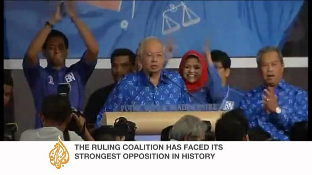 Malaysia's ruling party wins majority in elections - YouTube