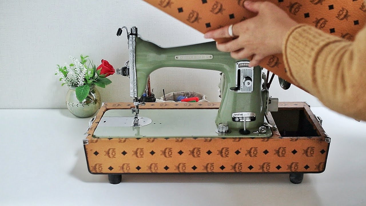 How to set an electric motor for old sewing machineㅣvintage sewing ...