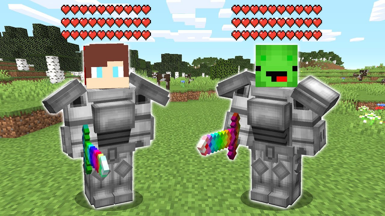 JJ and Mikey Became OVERPOWERED in Minecraft Challenge - Maizen - YouTube