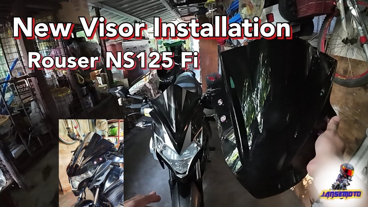 Rouser NS125 Fi new customized visor | new look - YouTube
