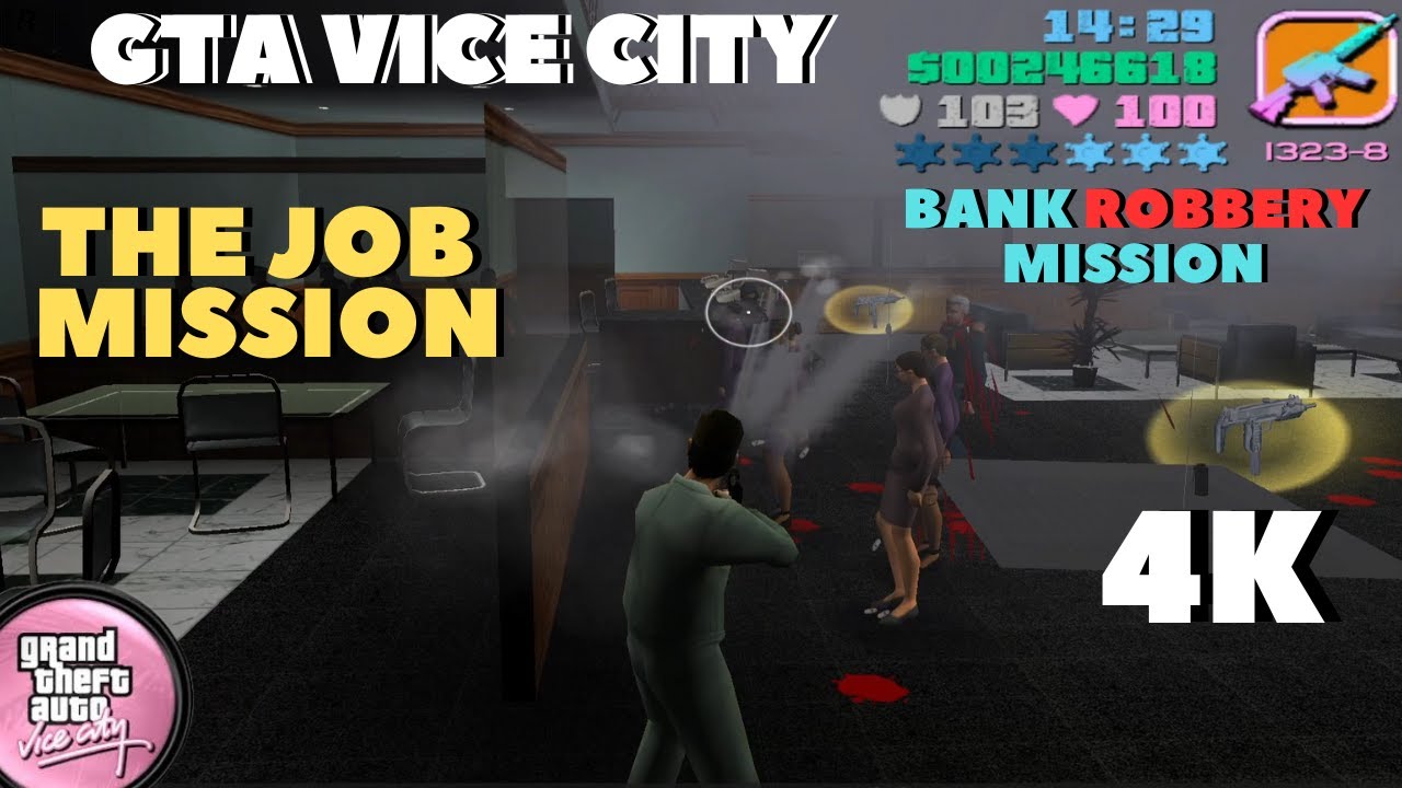 GTA Vice City | The Job Mission | Bank Robbery Mission - YouTube