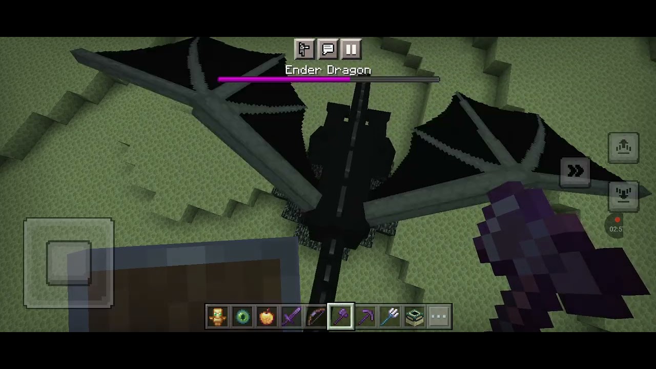 playing Minecraft and defeated dragon in creative mode - YouTube