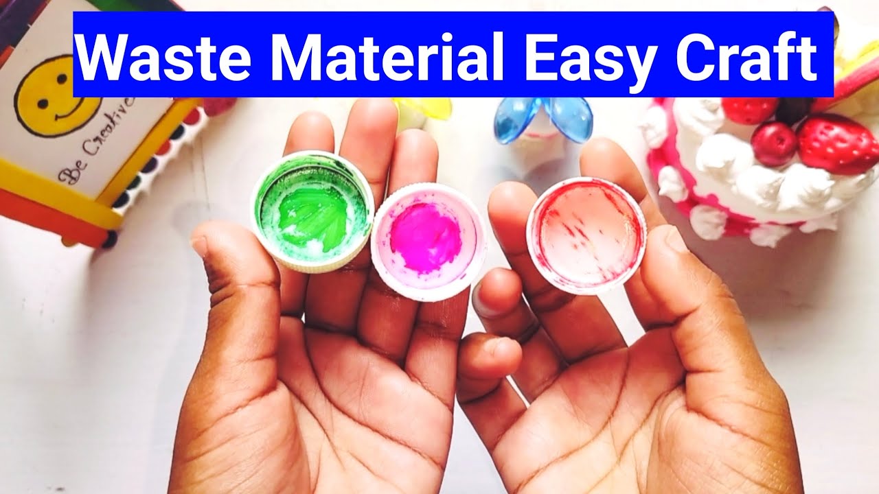 Waste Material Craft Idea's! 5 minutes craft! how to reuse waste ...