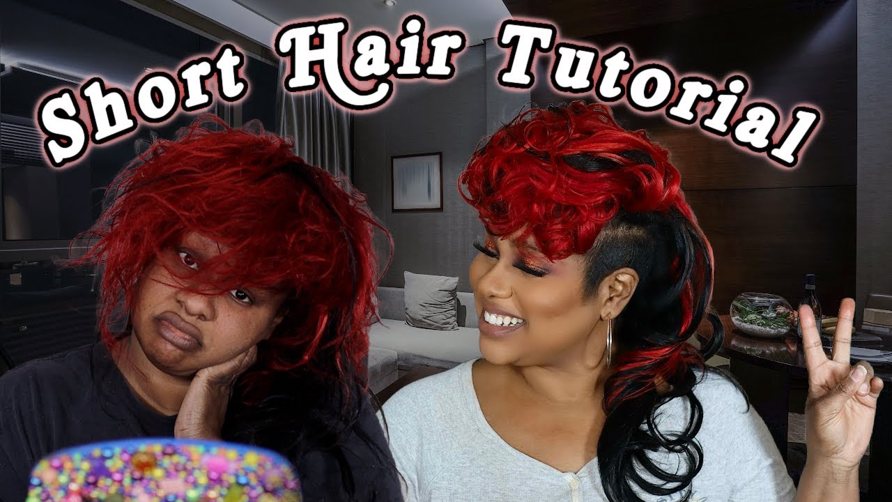 HOW TO CREATE A MULLET/MOHAWK QUICK WEAVE - YouTube