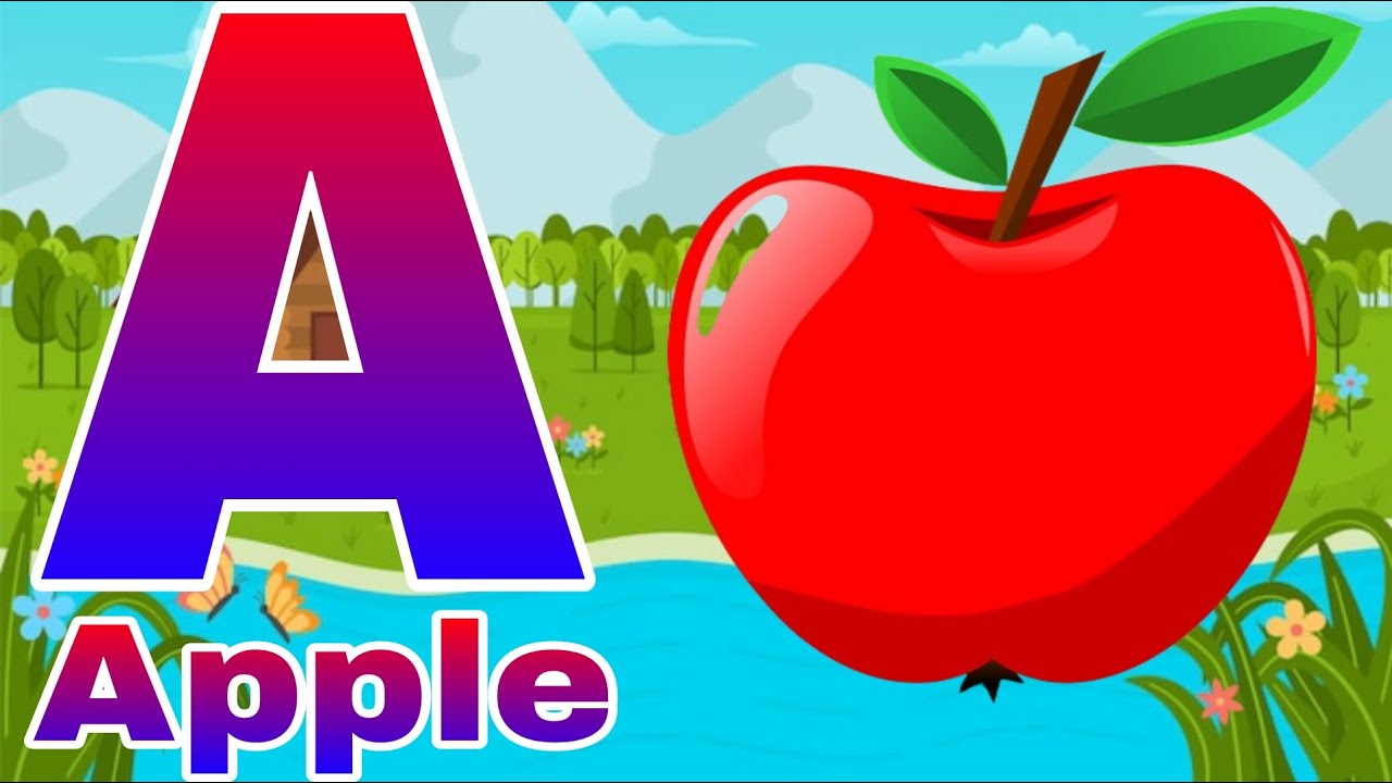 One two three,A for Apple 🍎, ABC, ABCD, 123, 123 Numbers, learn to ...