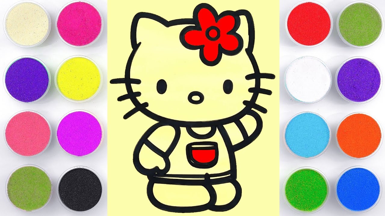Colored Sand Painting Hello Kitty Florist - YouTube