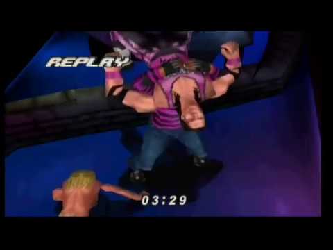 WWF No Mercy - My CAW Razor Edge to Bret Hart - YouTube