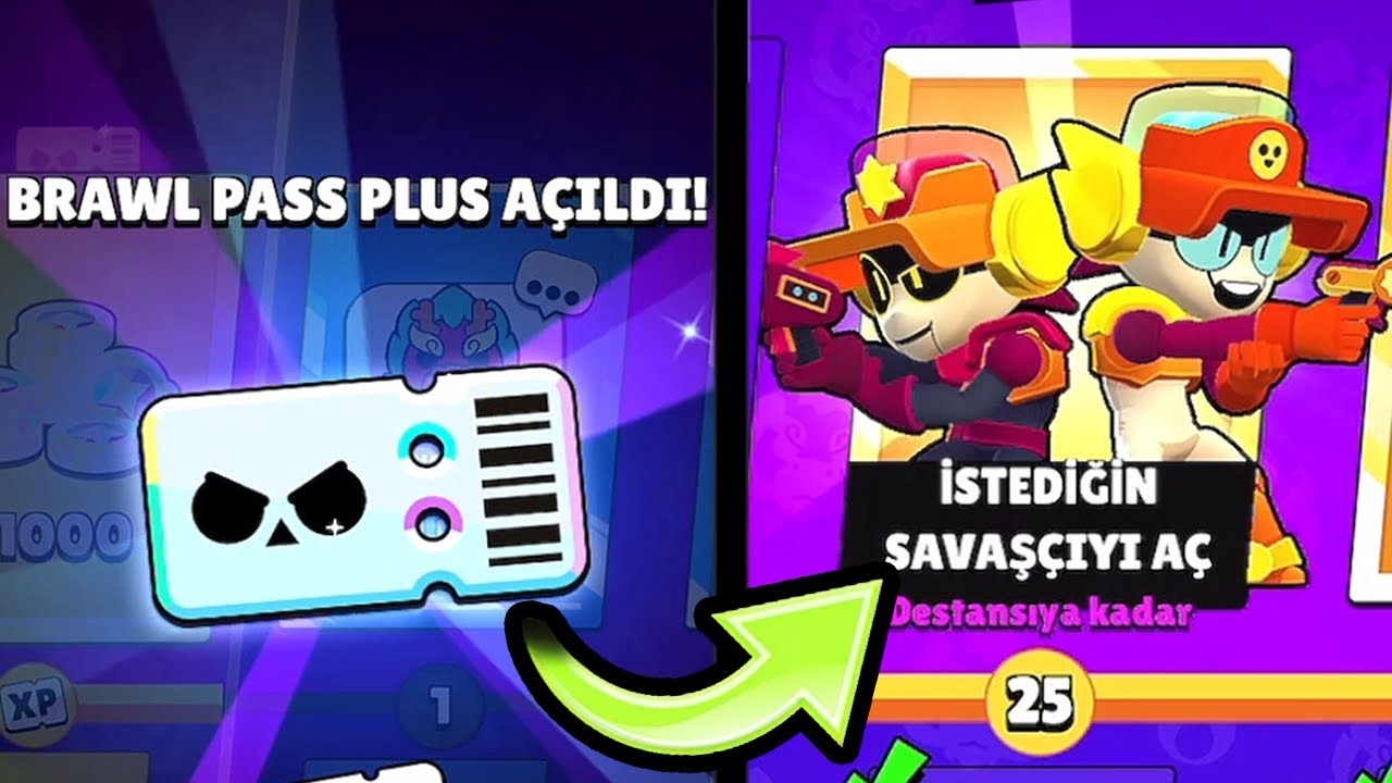 YENİ Brawl Pass Plus ÖDÜLLERİNİ TEK SEFERDE TOPLADIM !!! - Brawl Stars ...