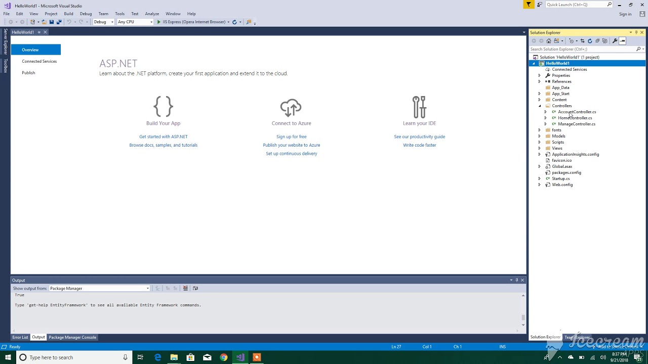 Hello World in Asp net mvc5 - YouTube