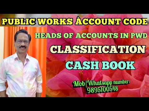 PWD - Account Code - Heads of Account - Classification - Cash Book ...