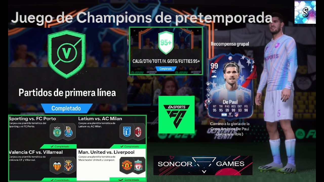 EA FC 24 RODRIGO DE PAUL OVR 99 EN OBJETIVOS - PARTIDOS DE LA PRIMERA ...