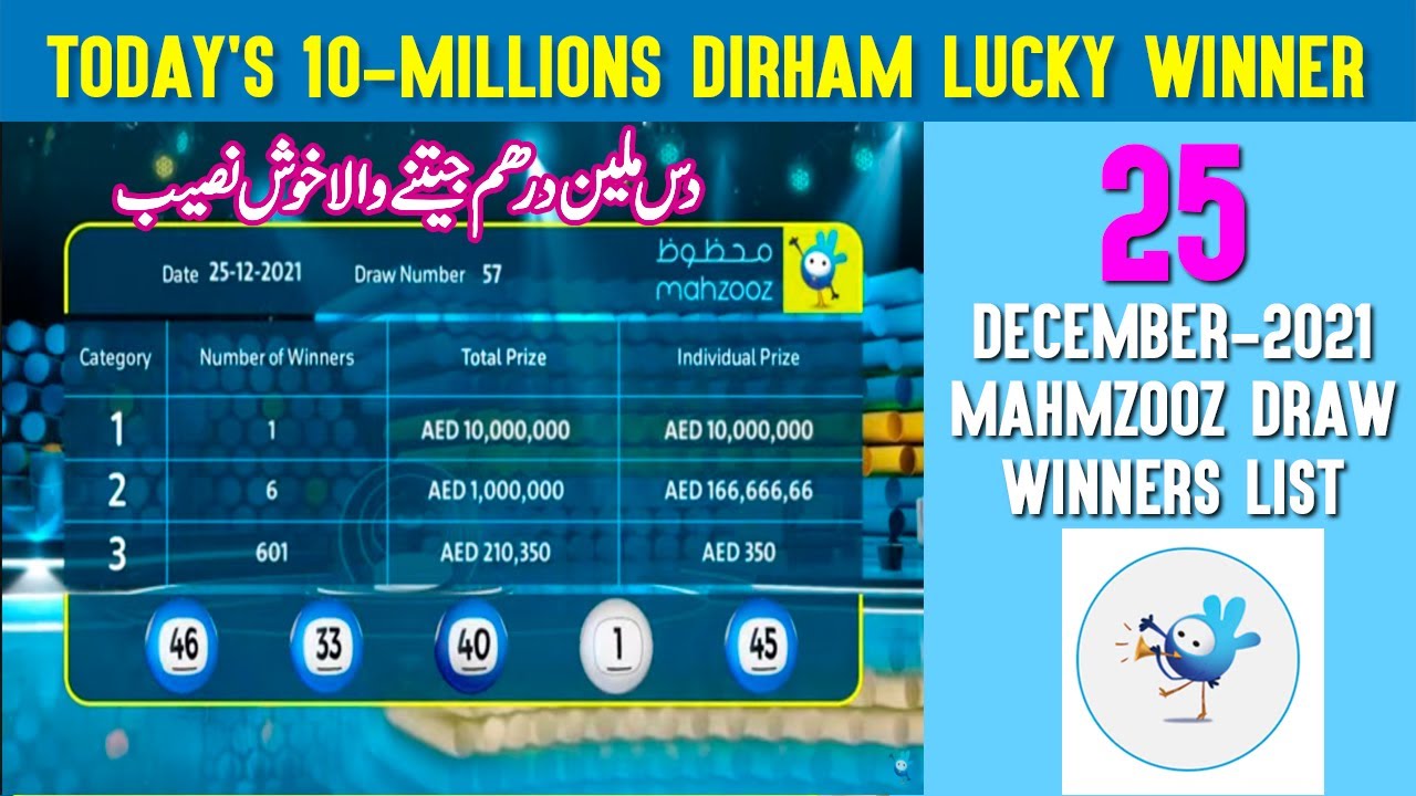 My Mahzooz Draw Winners List | Mahzooz Today Draw Result | Mazooz Draw ...