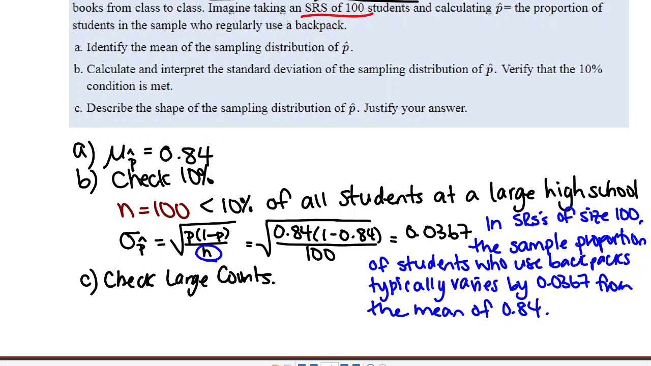 7.2 Sample Proportions - YouTube