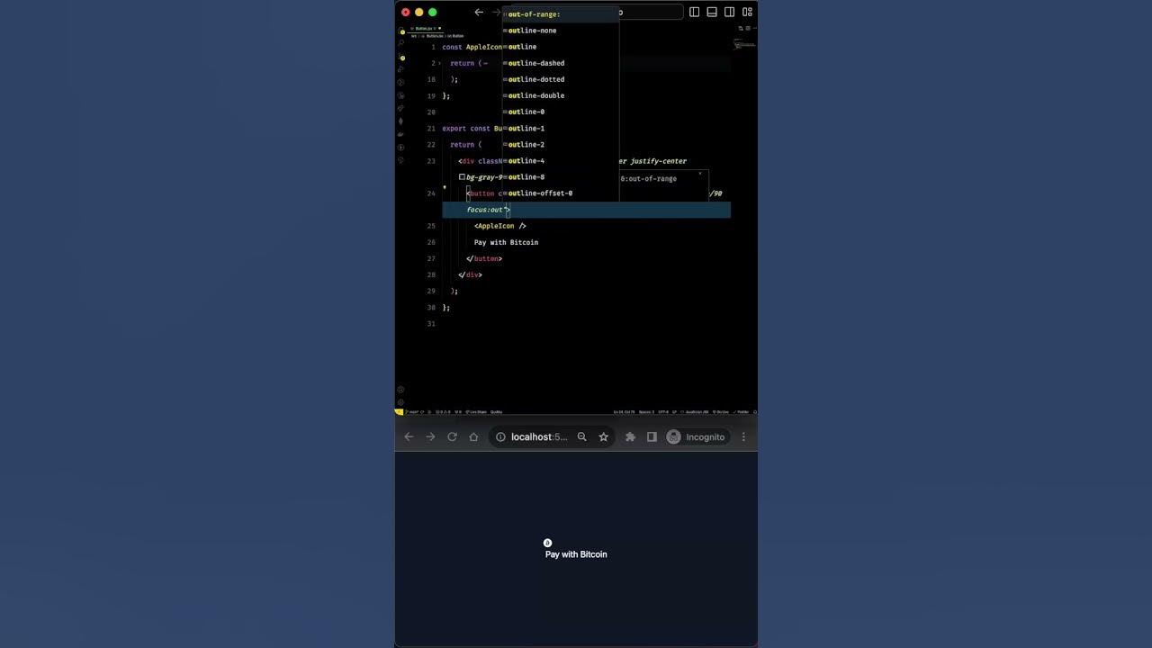 Creating A Bitcoin Inspired Button With React And Tailwind Css Coding Programming Typescript