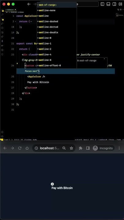 Creating A Bitcoin Inspired Button With React And Tailwind Css Coding Programming Typescript