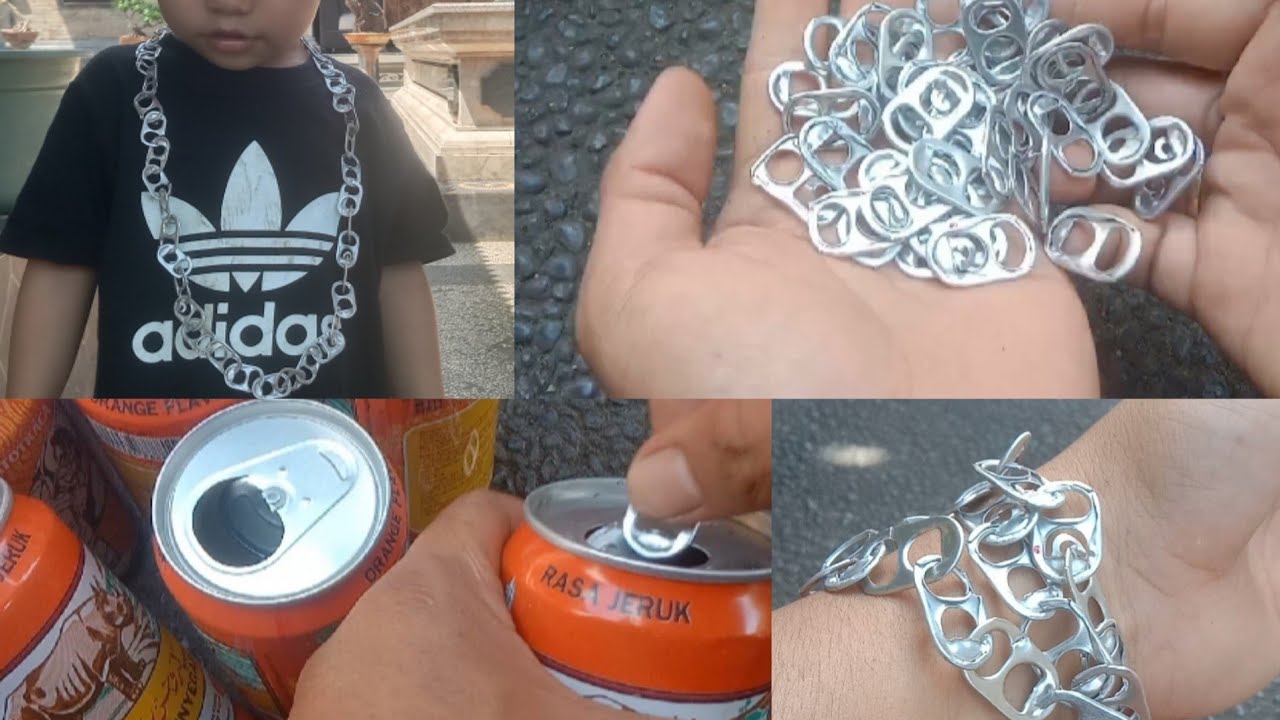 Tutorial membuat kalung dan gelang Rante dari pin kaleng bekas ...