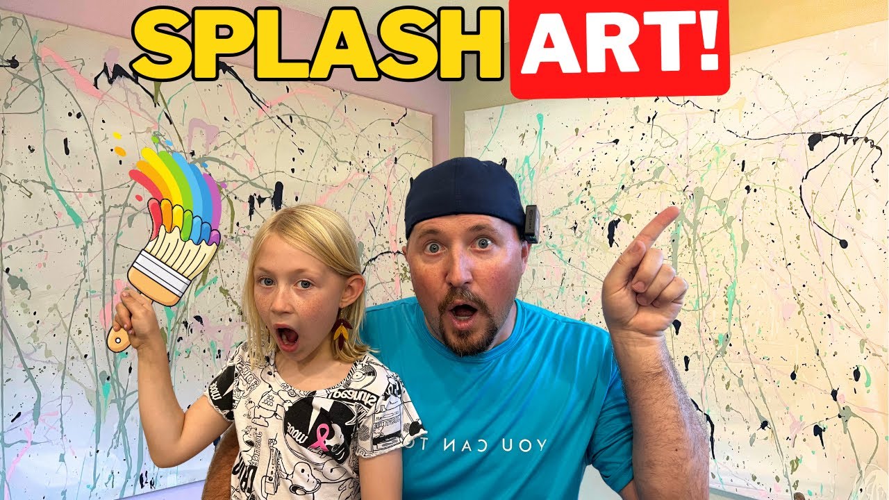 FUN SPLATTER ART Project with the Kids! - YouTube