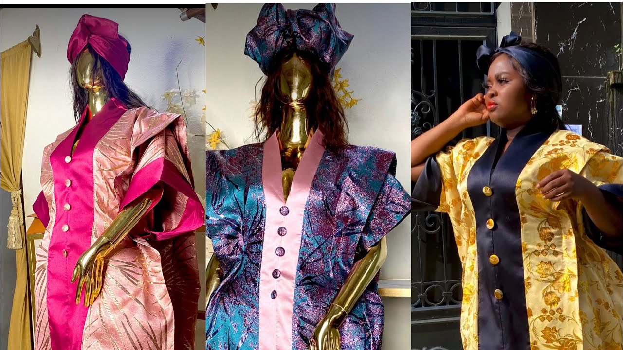 How To Sew Agbada Kimono or Bubu Dress - YouTube
