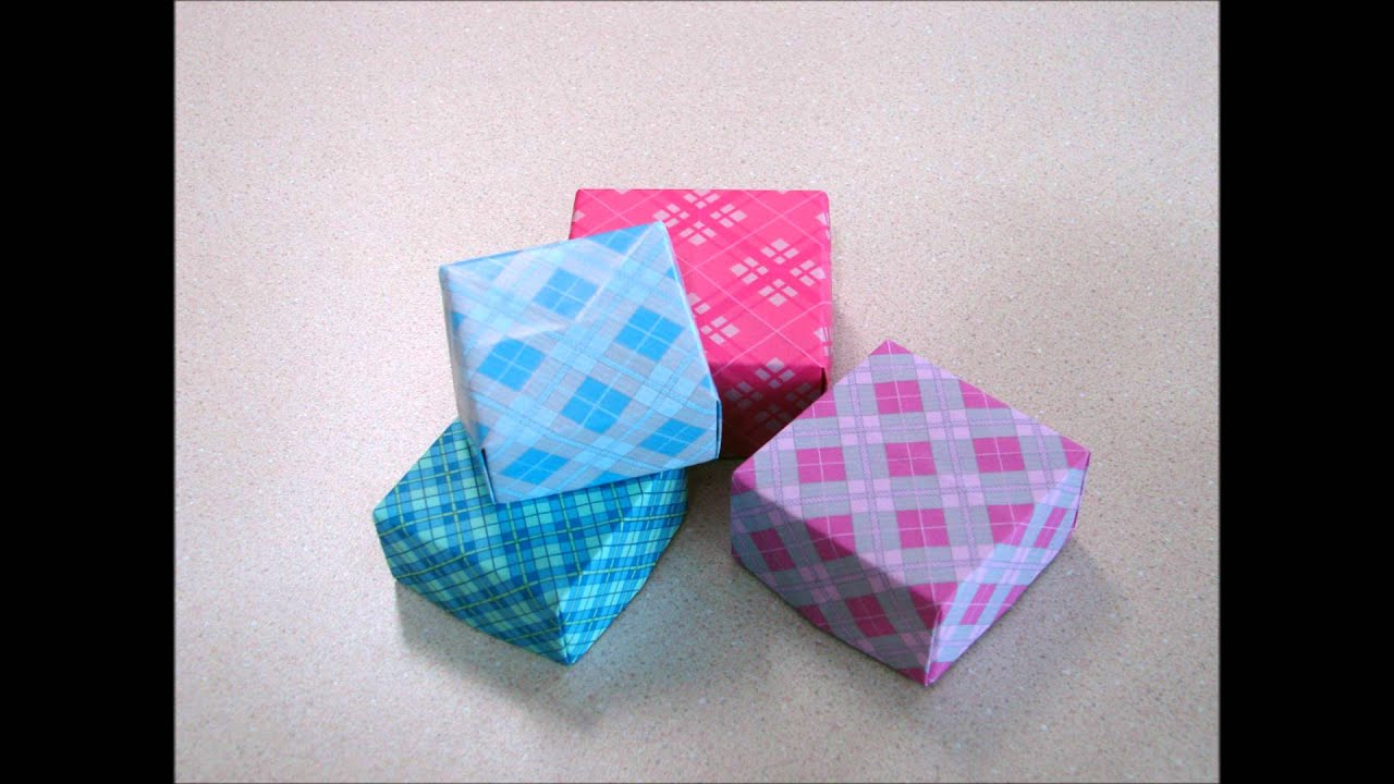 Origami- Masu box from Rectangular Sheet - YouTube
