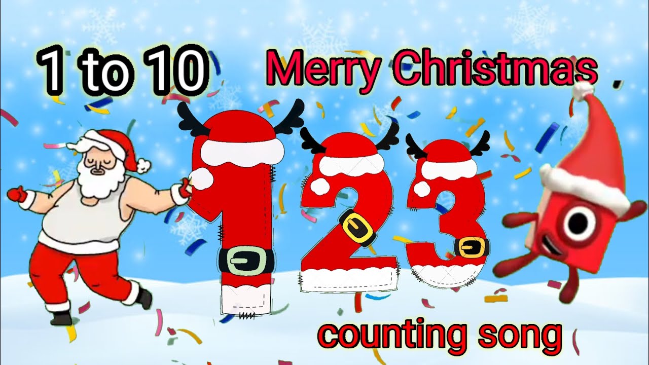 Ho Ho Ho! 123 Christmas songs l Learn 1 to 10 counting song with Santa ...