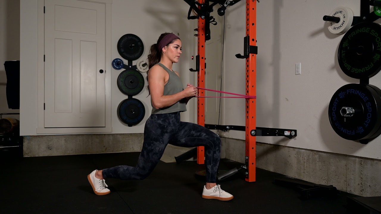 Split Stance Pallof Press Demo - YouTube