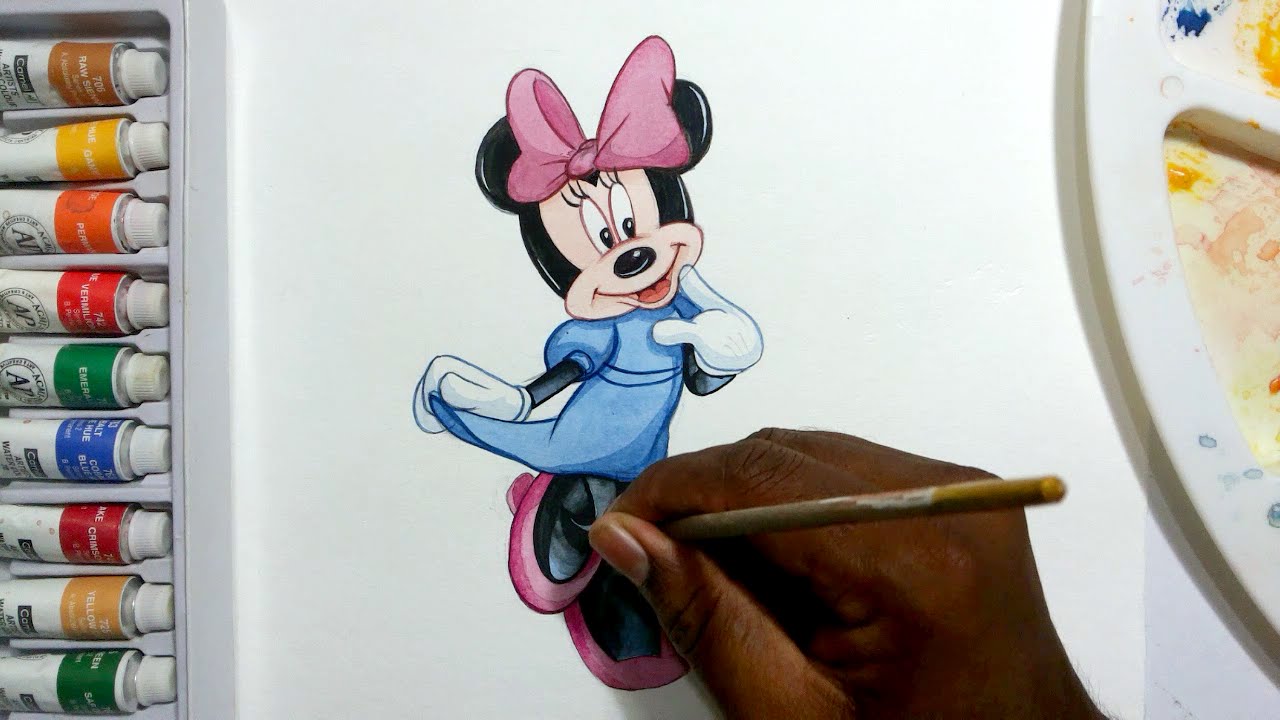 How to draw minnie mouse-speedpaint tutorial - YouTube