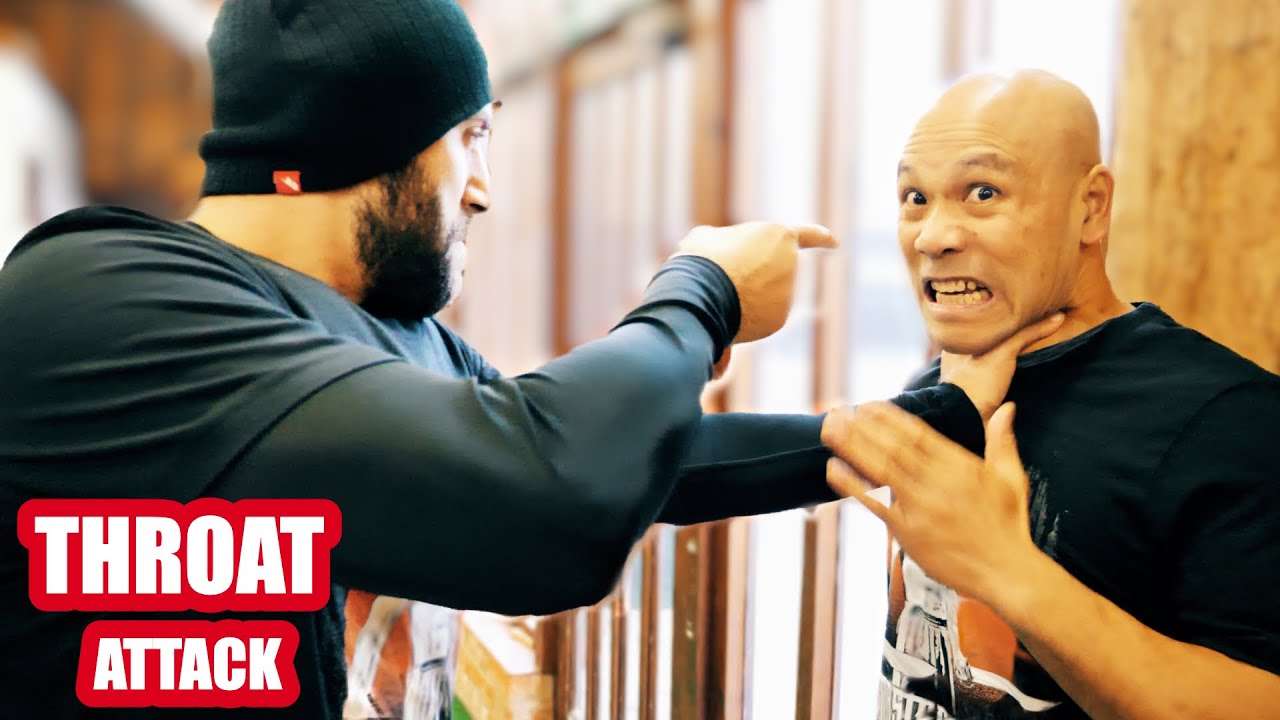 How to escape a throat grab | Self defence - YouTube
