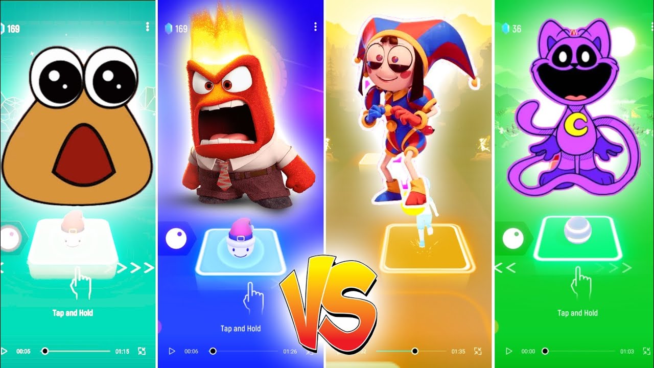 Pou animation 🆚 inside out 2 🆚 digital pomni 🆚 cat nap - YouTube