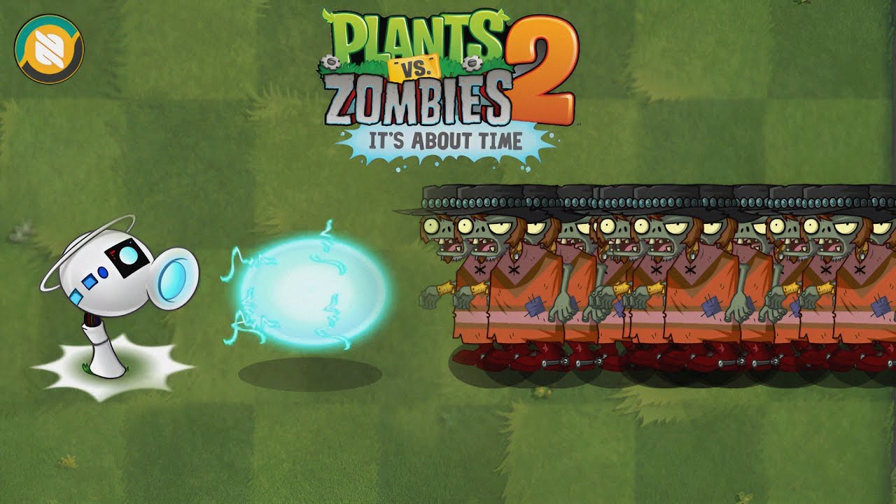 1 Plants Max Level Power Up Vs 100 Poncho Zombie !! Plants Vs Zombies 2 ...
