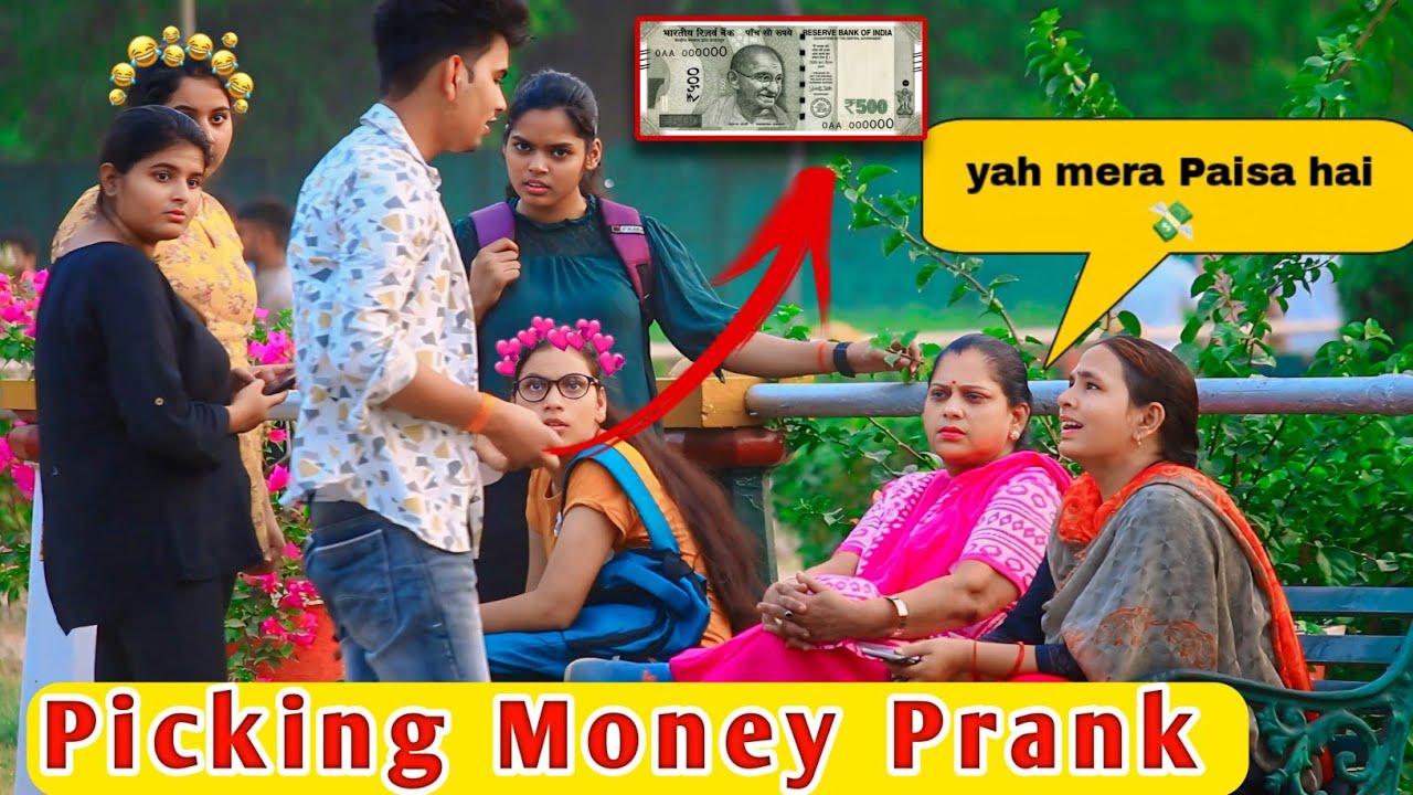 Picking Money Prank ll Dropping money Prank ll Ecip🔥girl 😝 reaction ...
