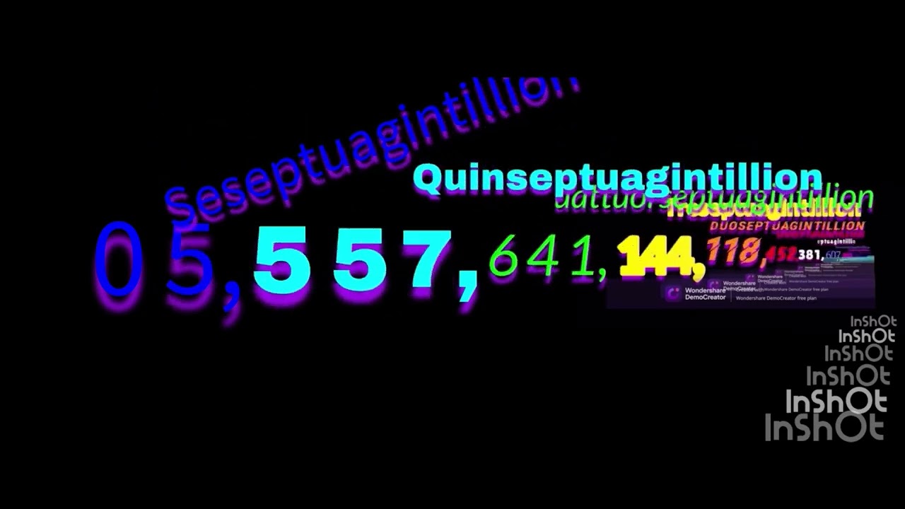 Numbers 1 to 1 Octogintillion with sound Part 7 @tammycrisel8692 - YouTube