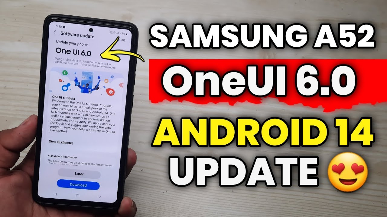 Samsung A52 : OneUI 6.0 Android 14 Update RELEASED 🔥🔥🔥 | Samsung A52 New Software Update OneUI 6 ...