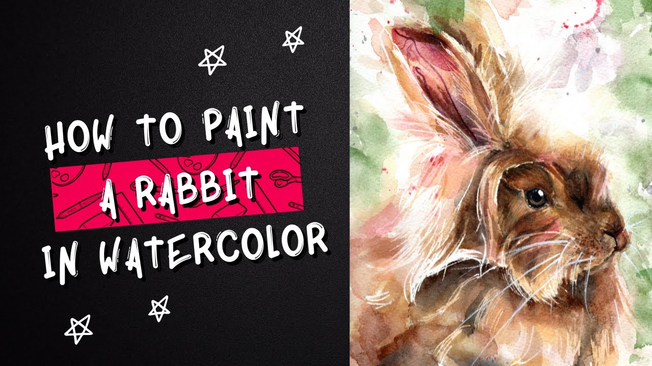 Bunny Rabbit Watercolor Tutorial Easy Step-By-Step Painting - YouTube