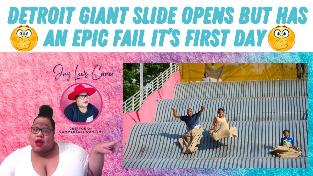 Detroit Giant Slide Has EPIC Fail On Opening Day 🫣 - YouTube